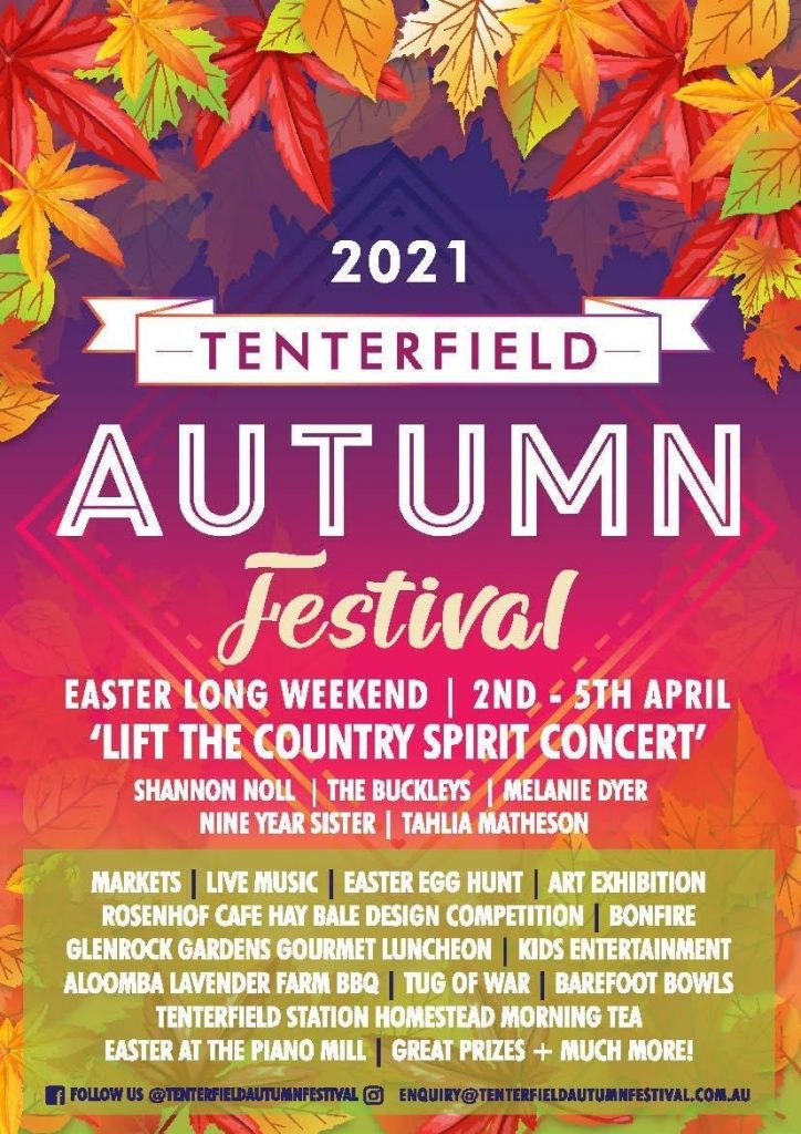 Tenterfield Autumn Festival at The CBH April 2nd till 5th 2021. Lift ...